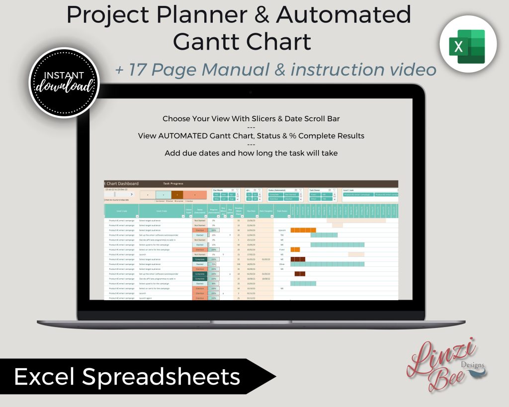 Project Planning Dashboard Excel – Briscoe Consultants Limited